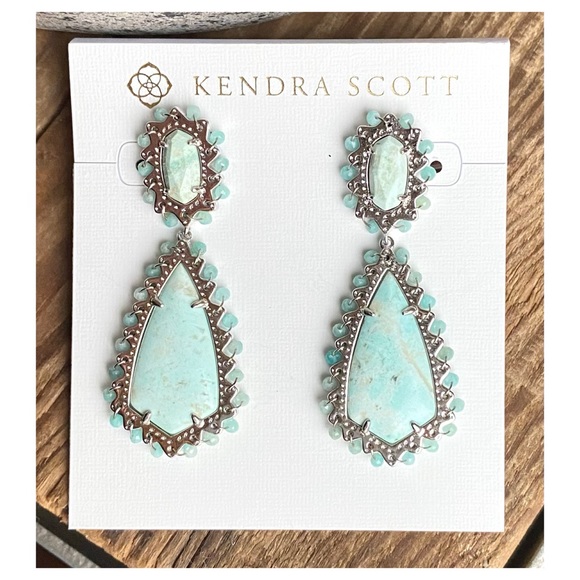 Kendra Scott | Jewelry | Kendra Scott Beaded Statement Earrings Silver ...